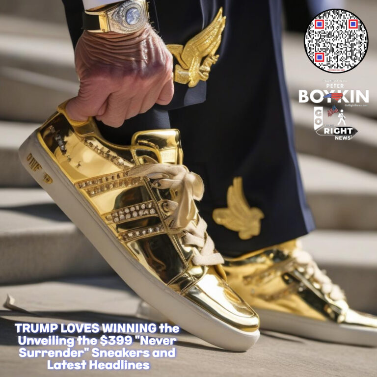 TRUMP LOVES WINNING the Unveiling the $399 Never Surrender Sneakers and ...